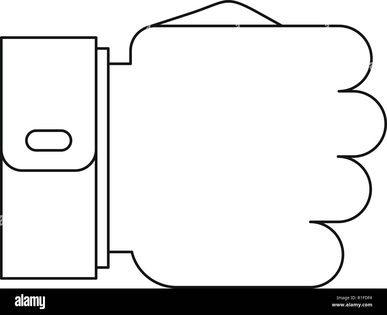 Fist icon. Outline illustration of fist vector icon for web Stock ...
