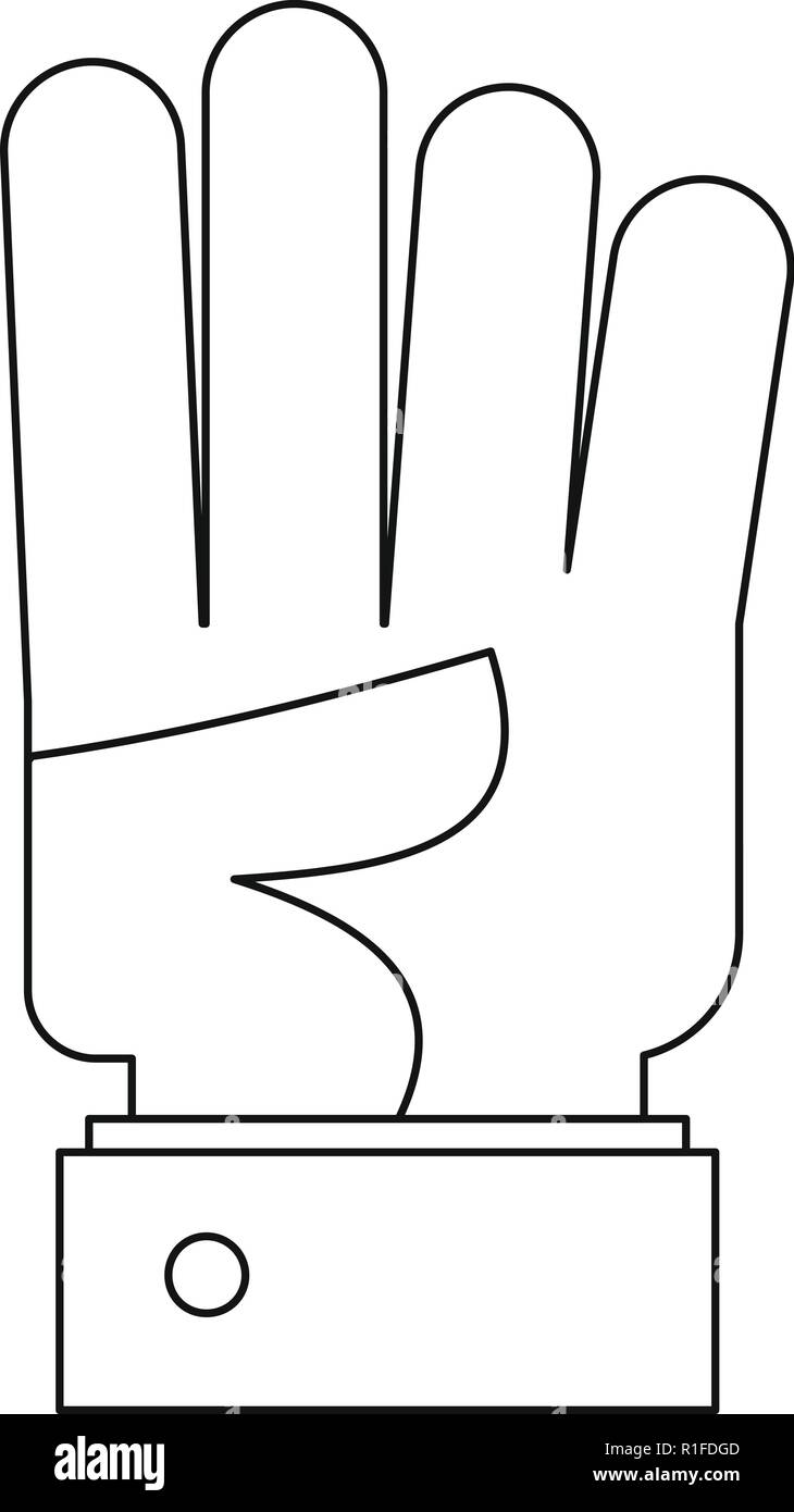 Bend finger icon. Outline illustration of bend finger vector icon for ...