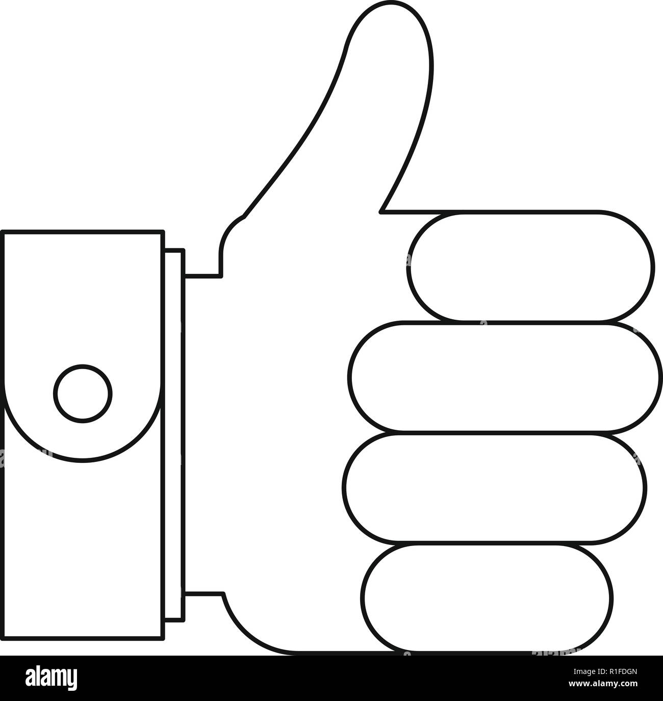 Good gesture icon. Outline illustration of good gesture vector icon for ...