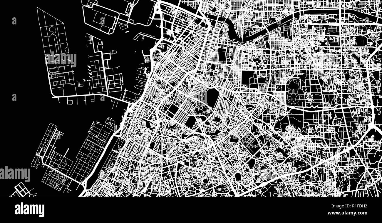 Urban vector city map of Sakai, Japan Stock Vector Image & Art - Alamy