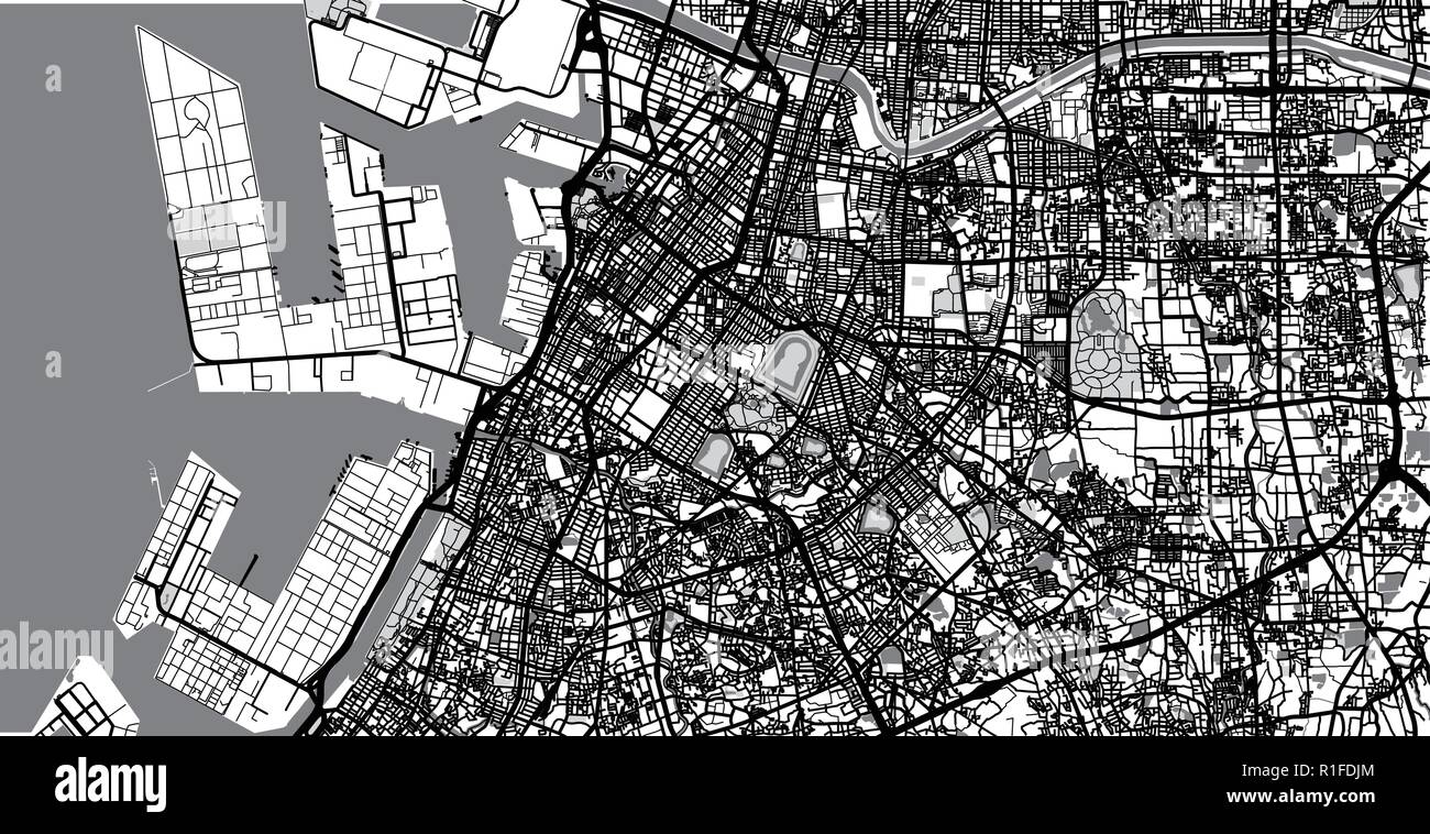 Map of sakai hi-res stock photography and images - Alamy
