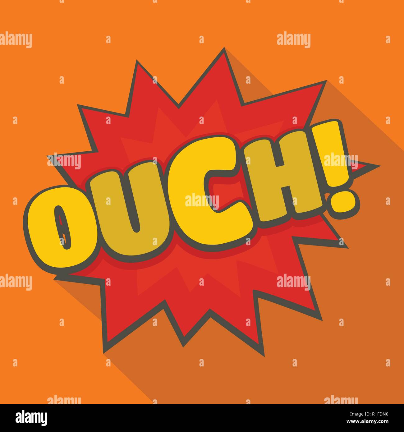 Ouch sound effect illustration hi-res stock photography and images - Alamy