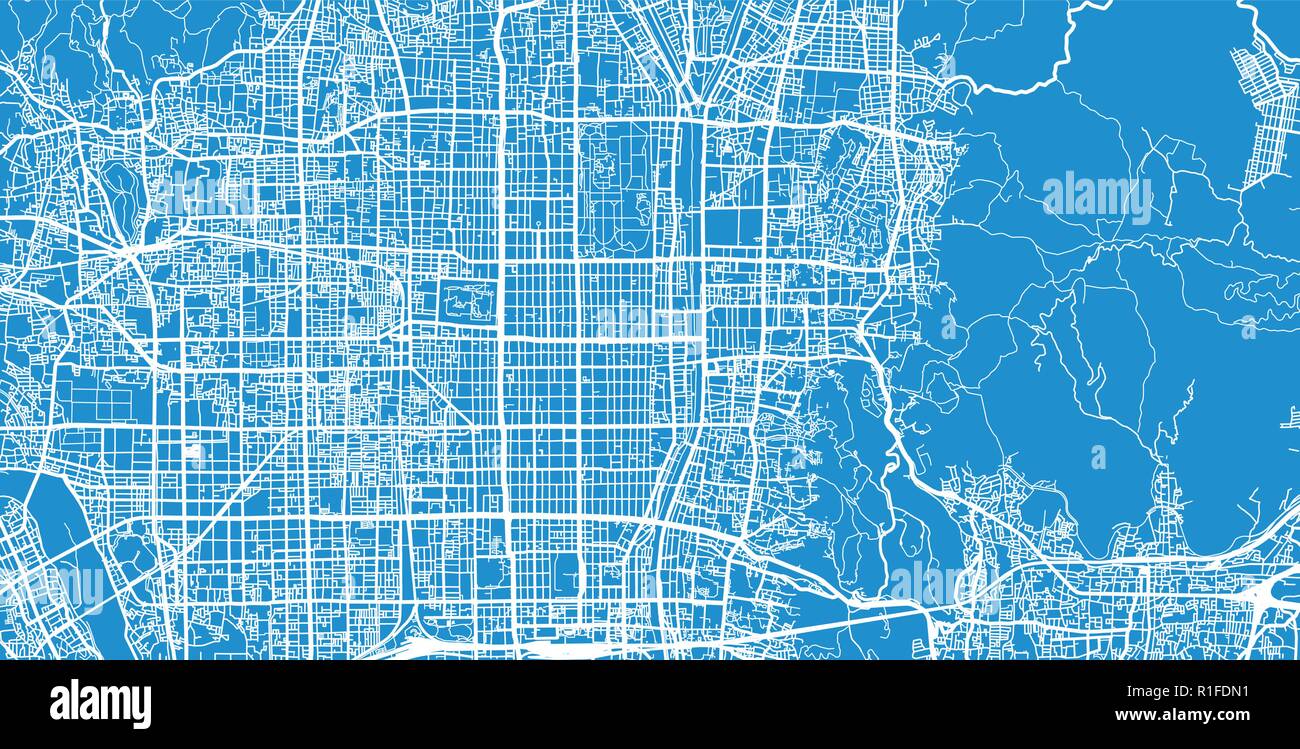 Urban vector city map of Kyoto, Japan Stock Vector Image & Art - Alamy