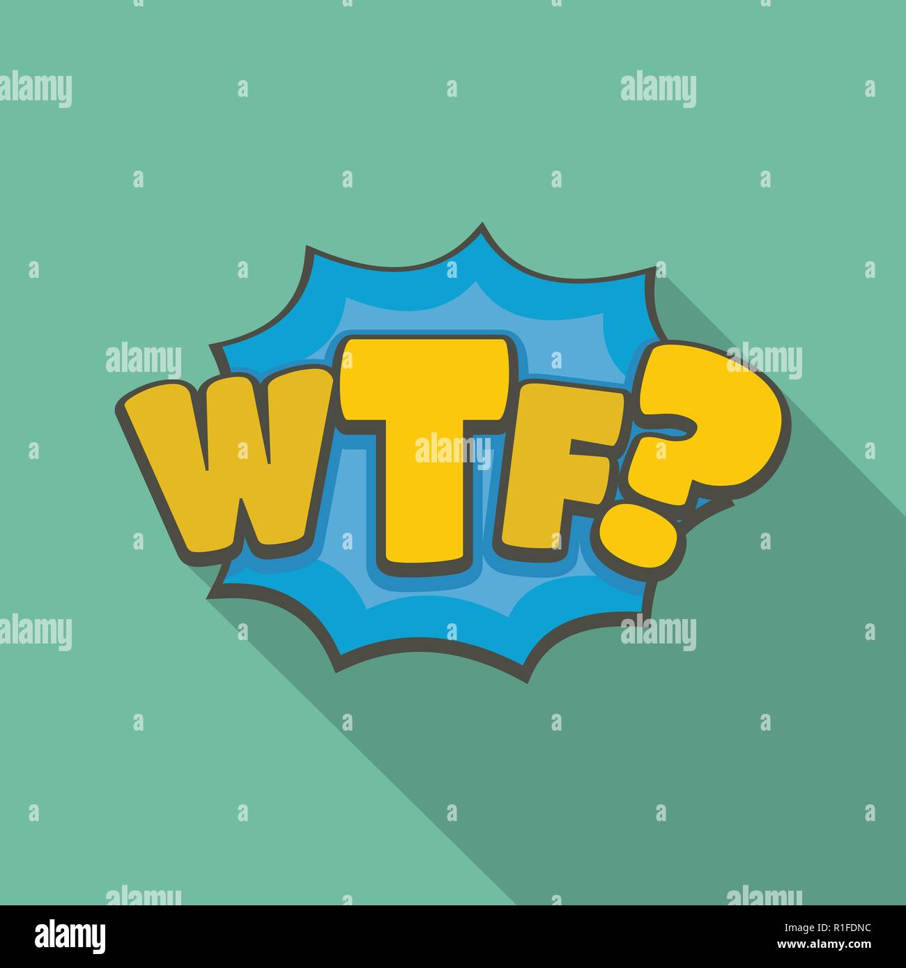Comic boom wtf icon. Flat illustration of comic boom wtf vector icon ...