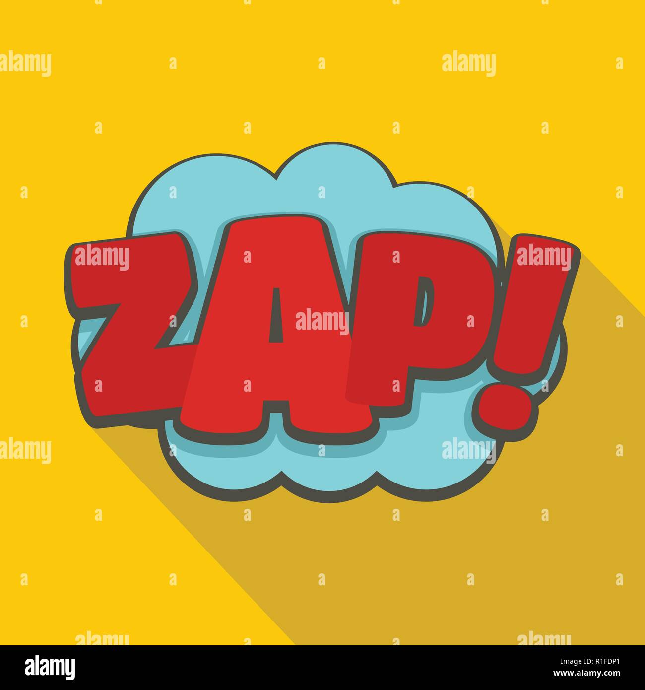 Comic boom zap icon. Flat illustration of comic boom zap vector icon ...