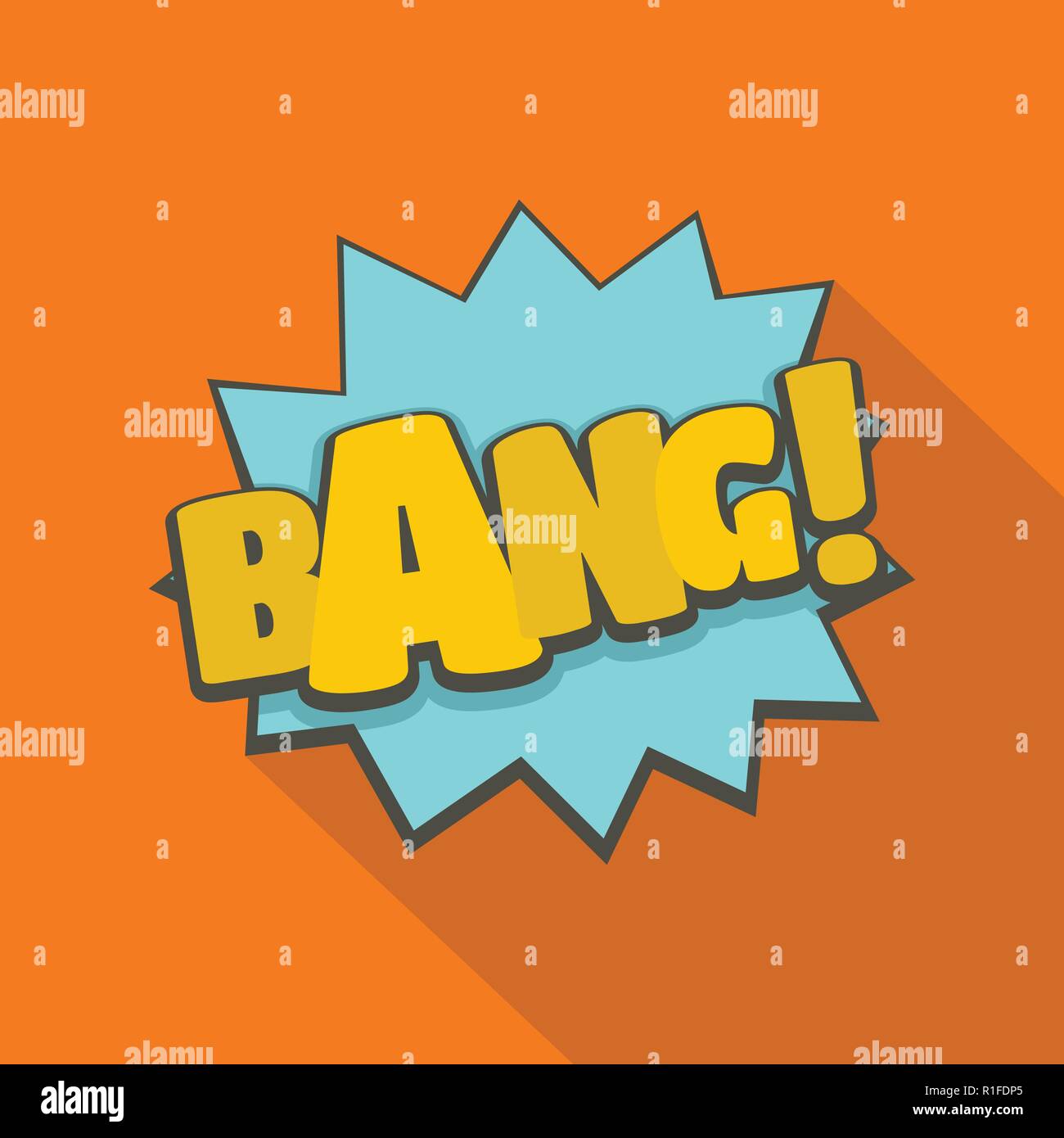 Comic boom bang icon. Flat illustration of comic boom bang vector icon ...