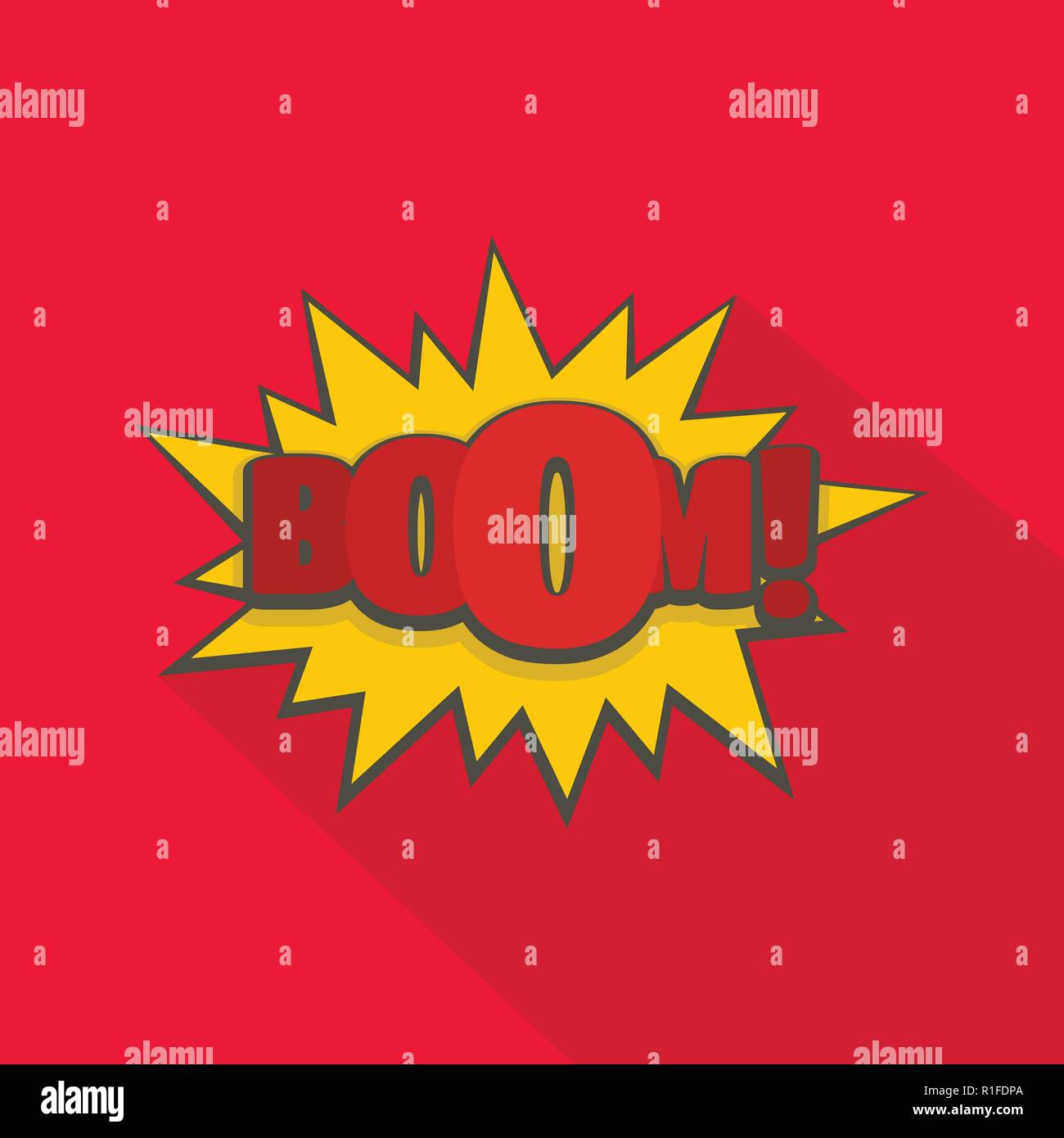 Comic boom big icon. Flat illustration of comic boom big vector icon ...