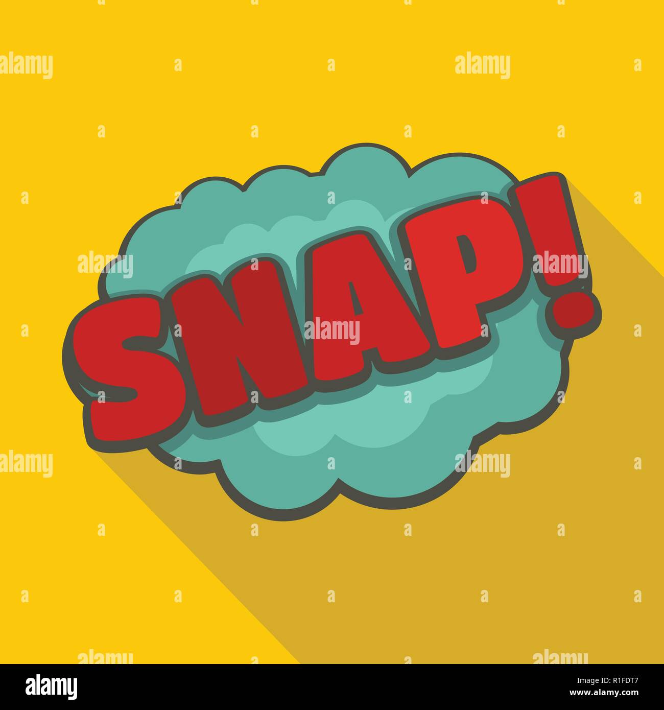 Comic boom snap icon. Flat illustration of comic boom snap vector icon ...