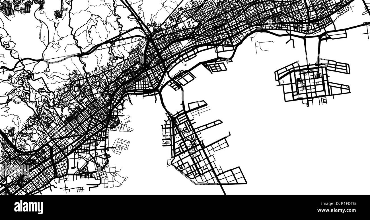 Map of kobe hi-res stock photography and images - Alamy