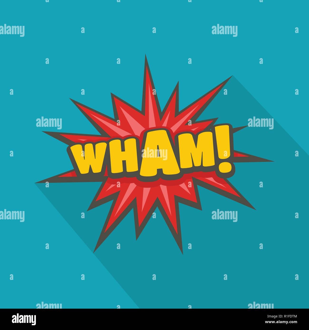 Comic boom wham icon. Flat illustration of comic boom wham vector icon ...
