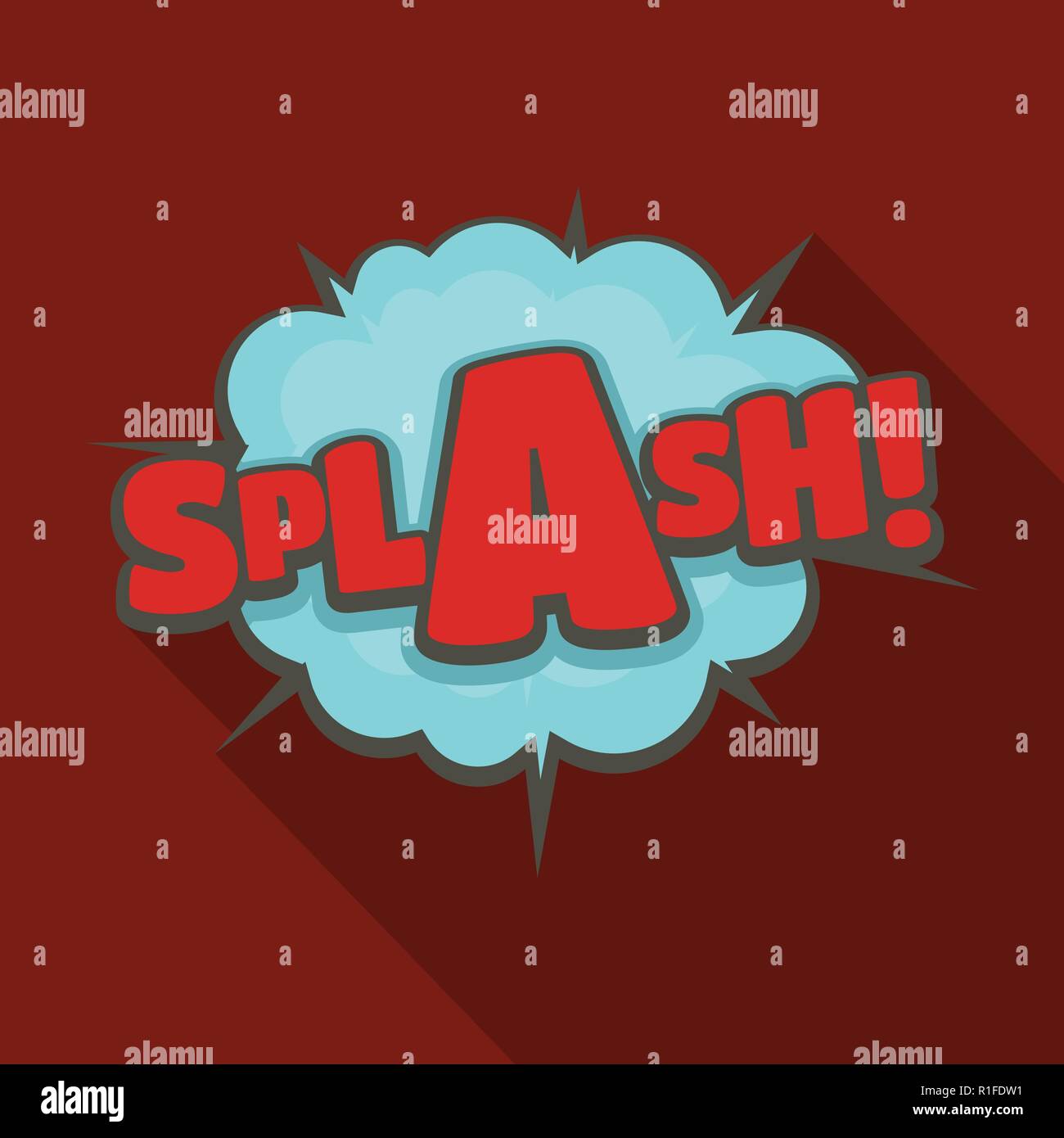 Comic boom splash icon. Flat illustration of comic boom splash vector ...