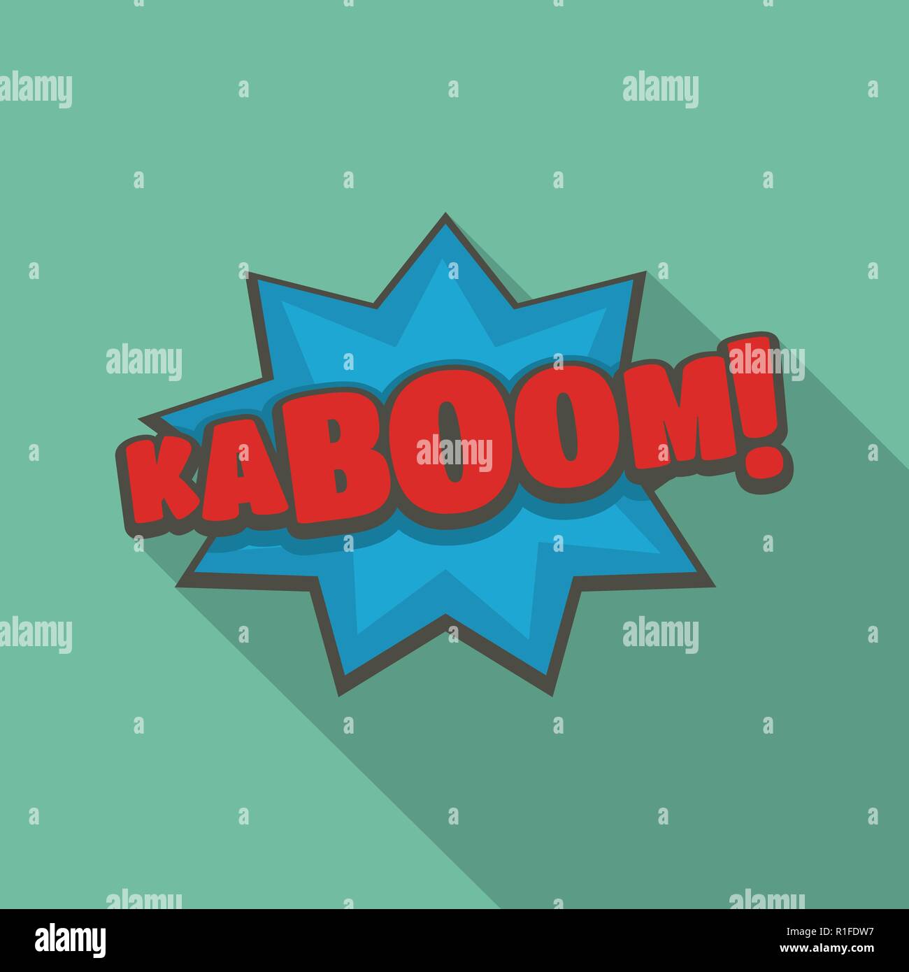 Comic boom kaboom icon. Flat illustration of comic boom kaboom vector ...