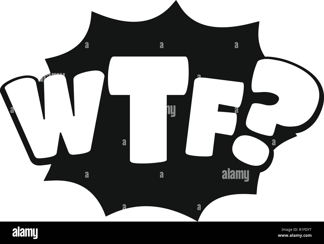 Comic boom wtf icon. Simple illustration of comic boom wtf vector icon ...