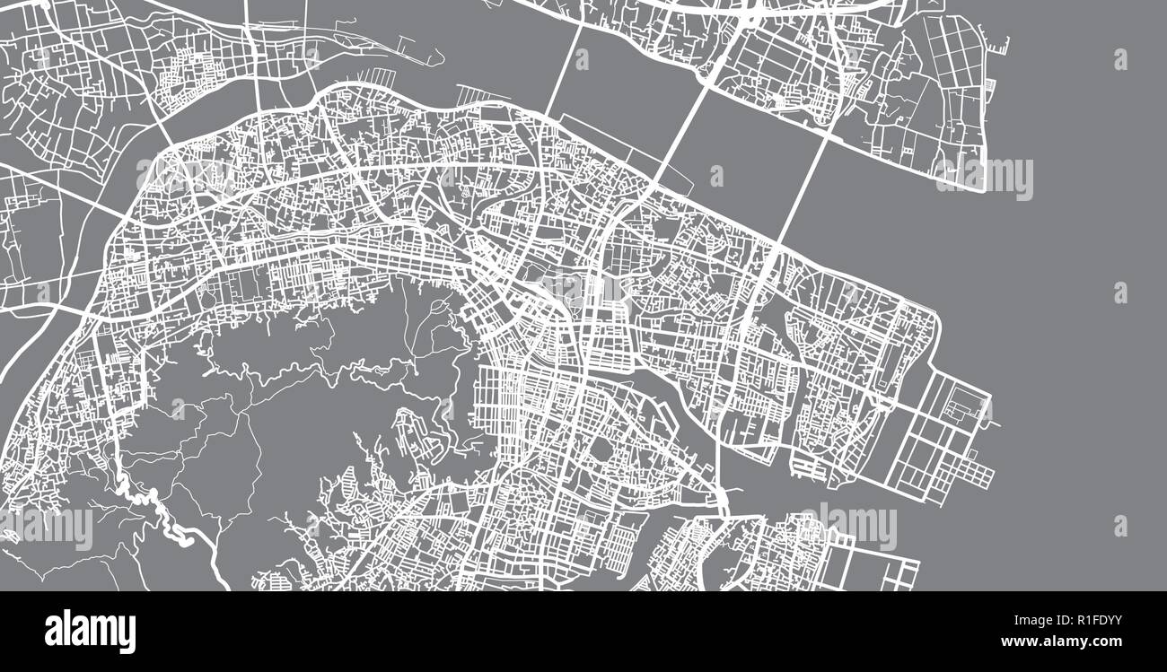 Urban vector city map of Tokushima, Japan Stock Vector Image & Art - Alamy
