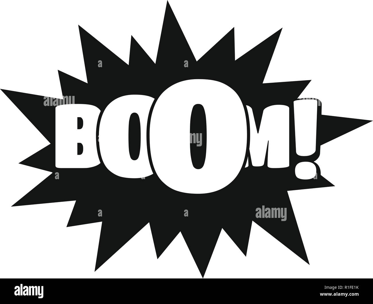 Comic boom big icon. Simple illustration of comic boom big vector icon ...