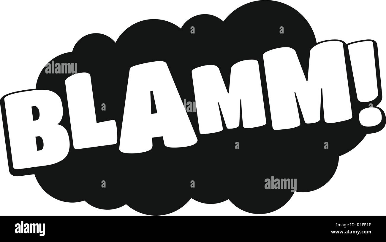 Comic boom blamm icon. Simple illustration of comic boom blamm vector ...