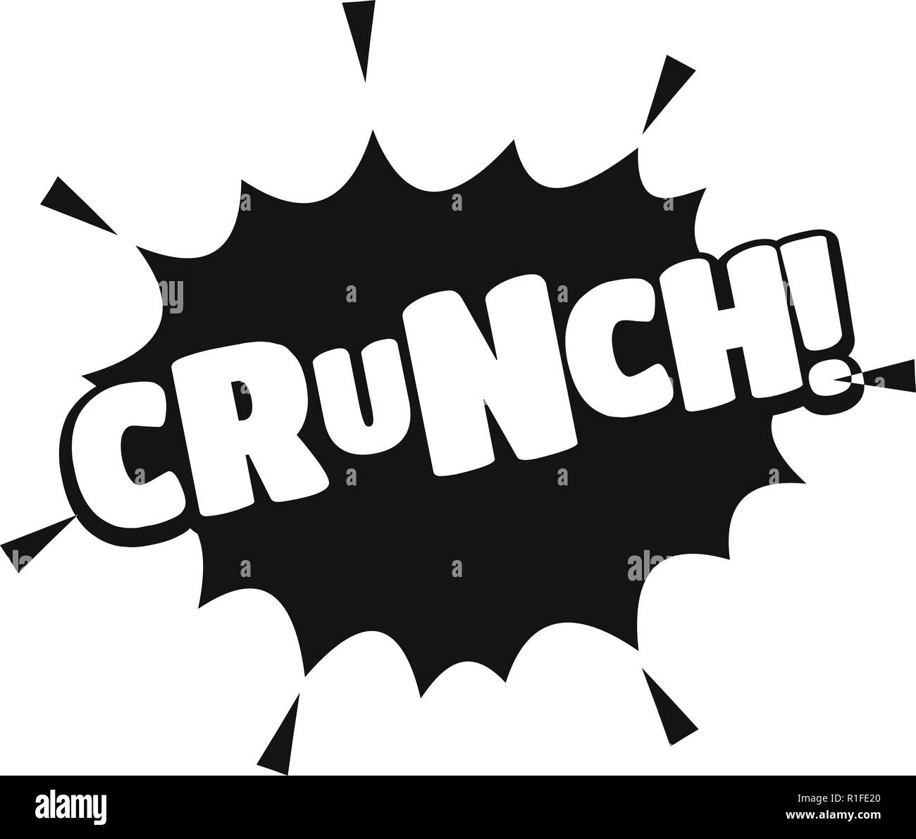 Comic boom crunch icon. Simple illustration of comic boom crunch vector ...