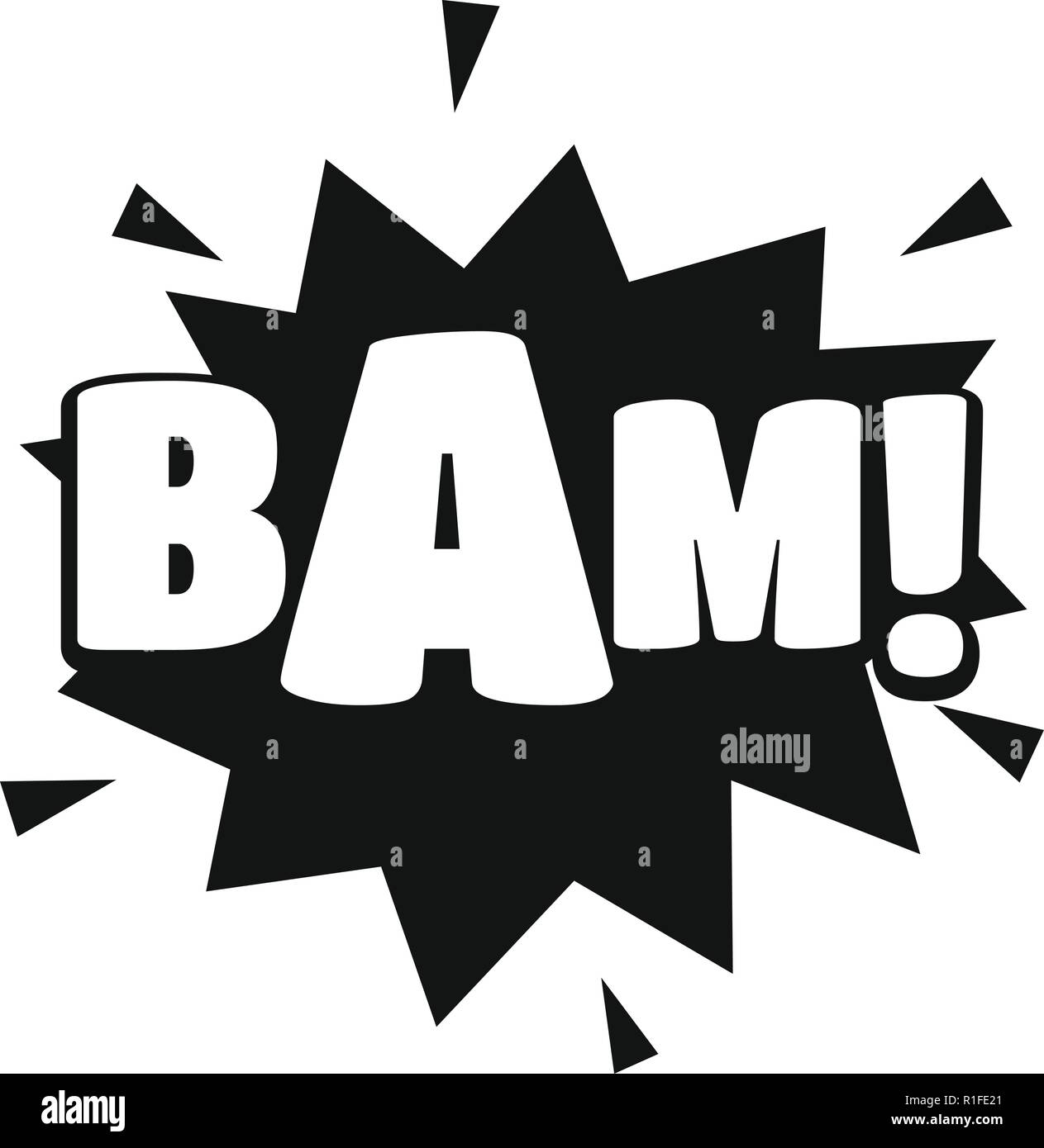 Comic boom bam icon. Simple illustration of comic boom bam vector icon ...