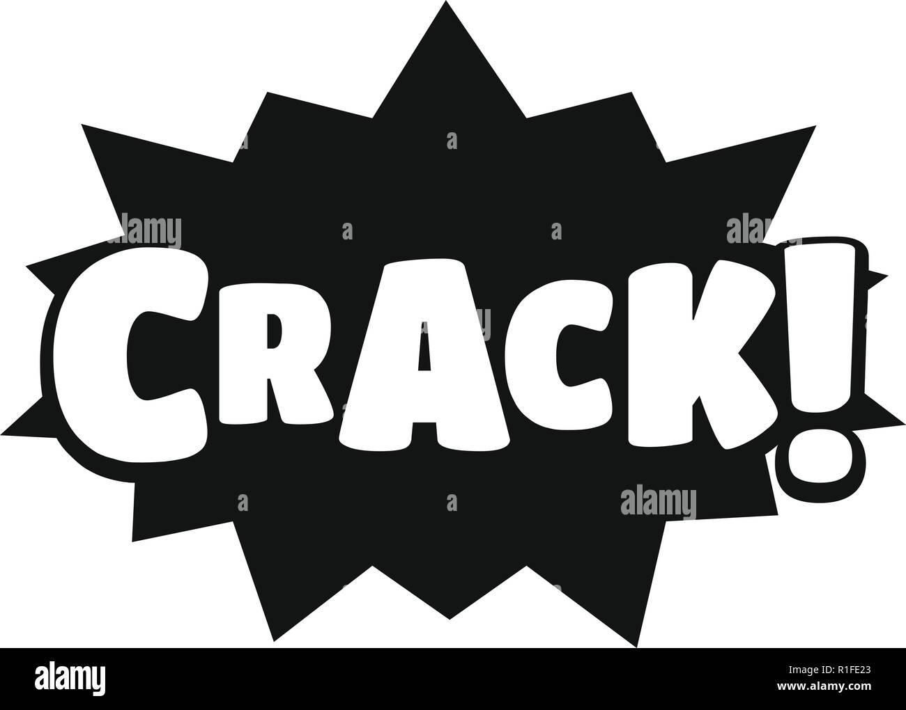 Comic boom crack icon. Simple illustration of comic boom crack vector ...