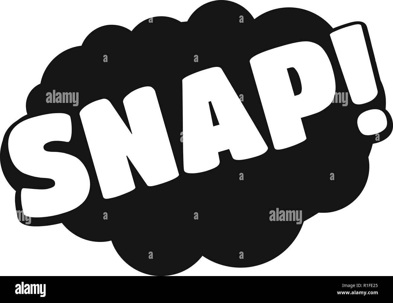 Comic boom snap icon. Simple illustration of comic boom snap vector ...