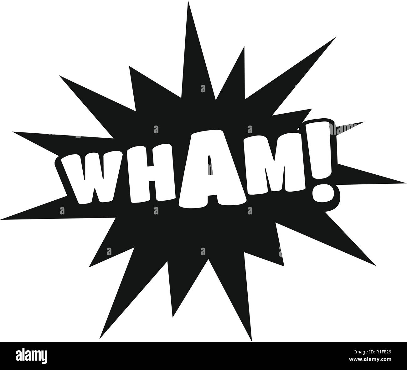 Comic boom wham icon. Simple illustration of comic boom wham vector ...