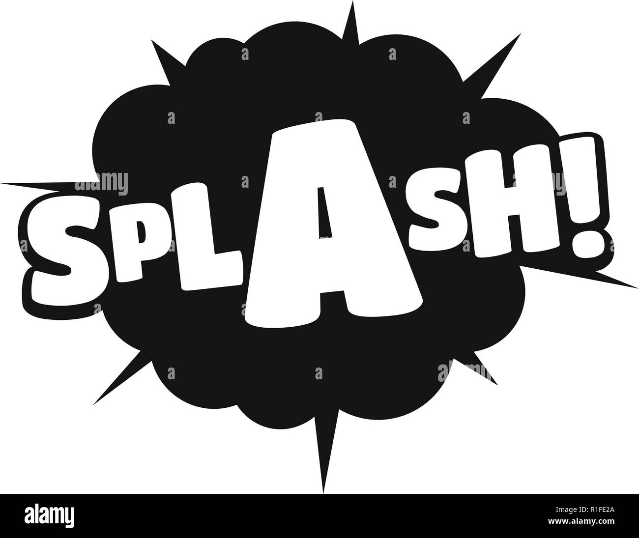 Comic boom splash icon. Simple illustration of comic boom splash vector ...
