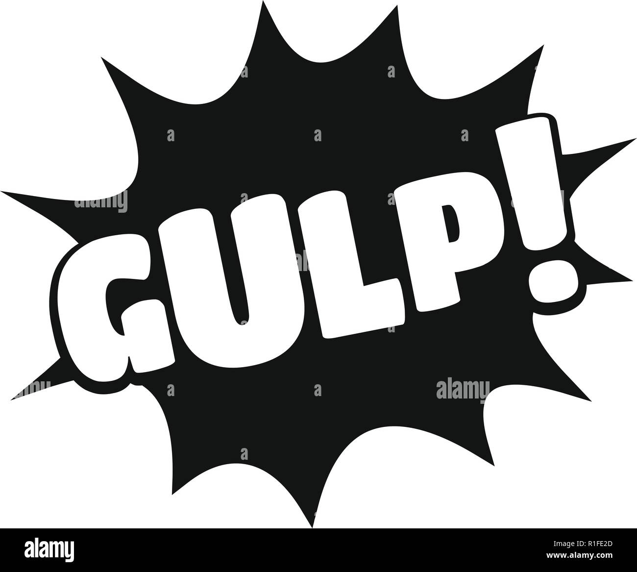 Comic boom gulp icon. Simple illustration of comic boom gulp vector ...