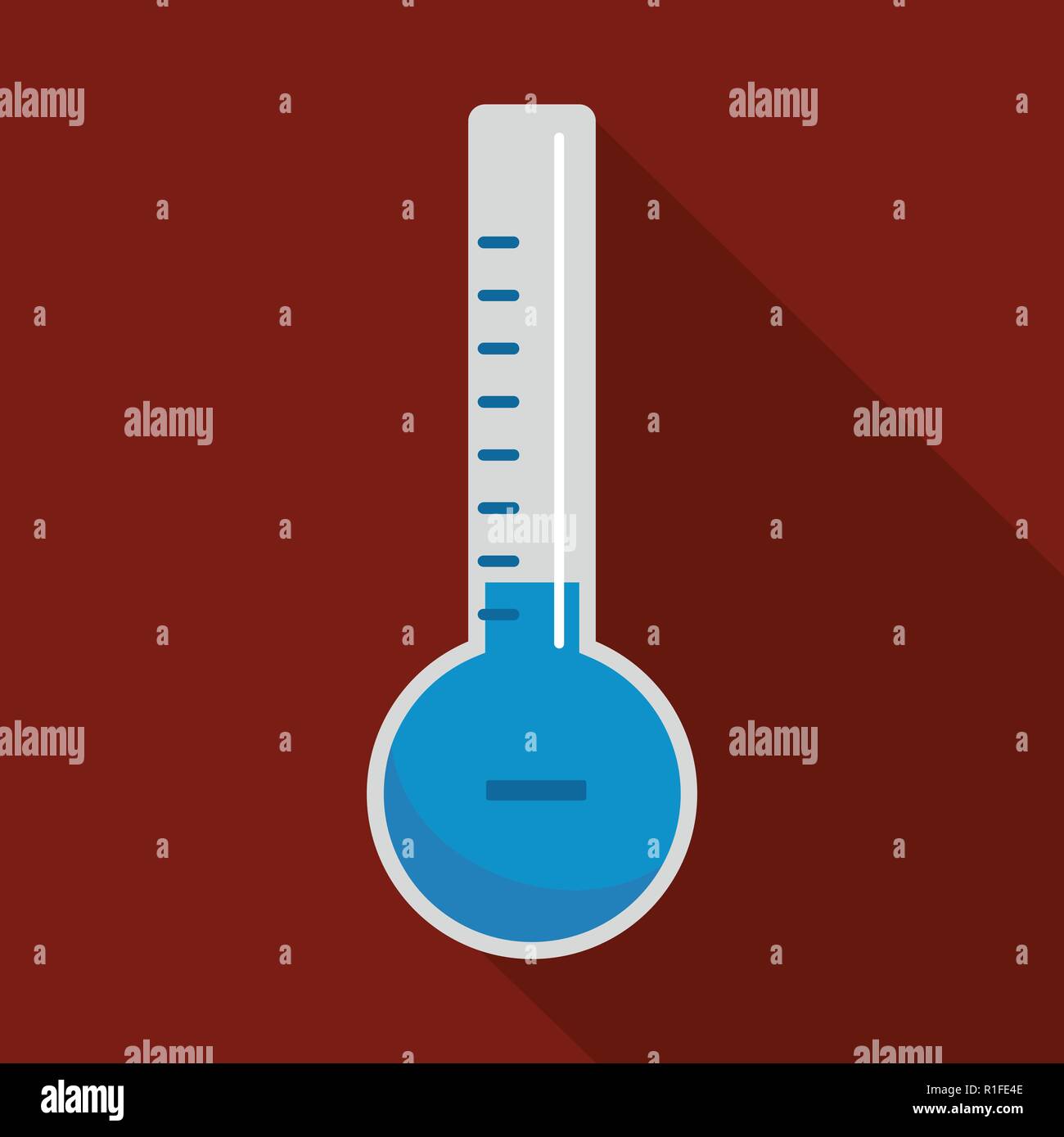 Thermometer cold icon. Flat illustration of thermometer cold vector ...