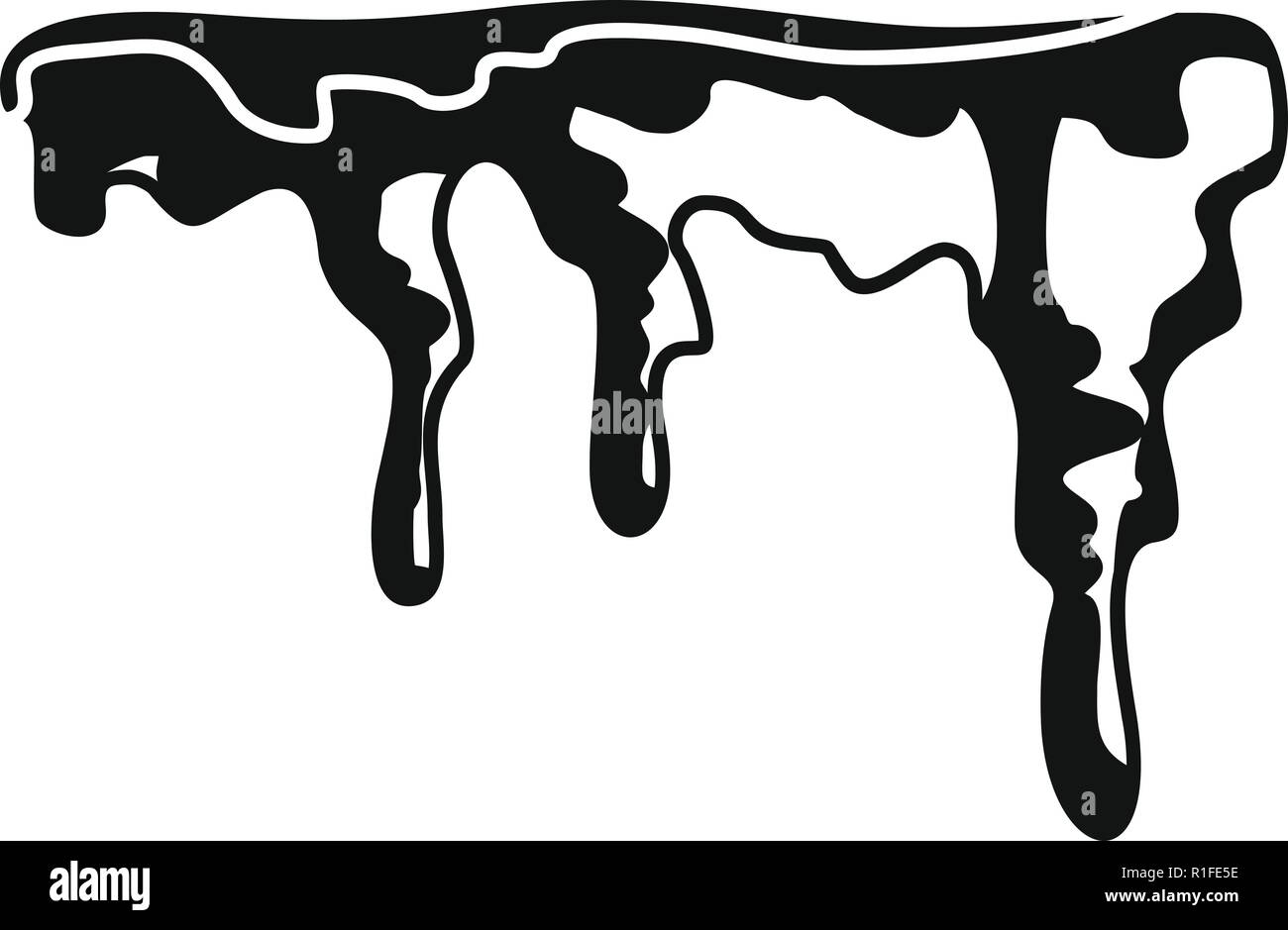 Snowdrift icon. Simple illustration of snowdrift vector icon for web ...