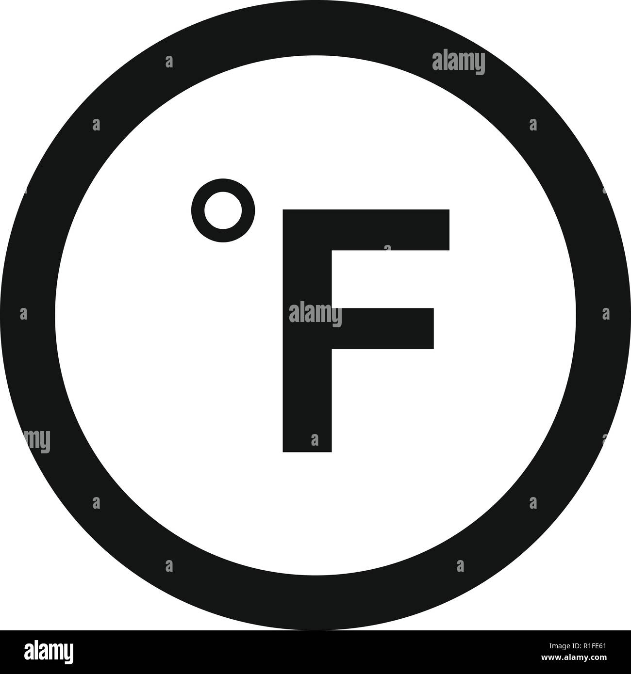 Fahrenheit icon. Simple illustration of fahrenheit vector icon for web ...