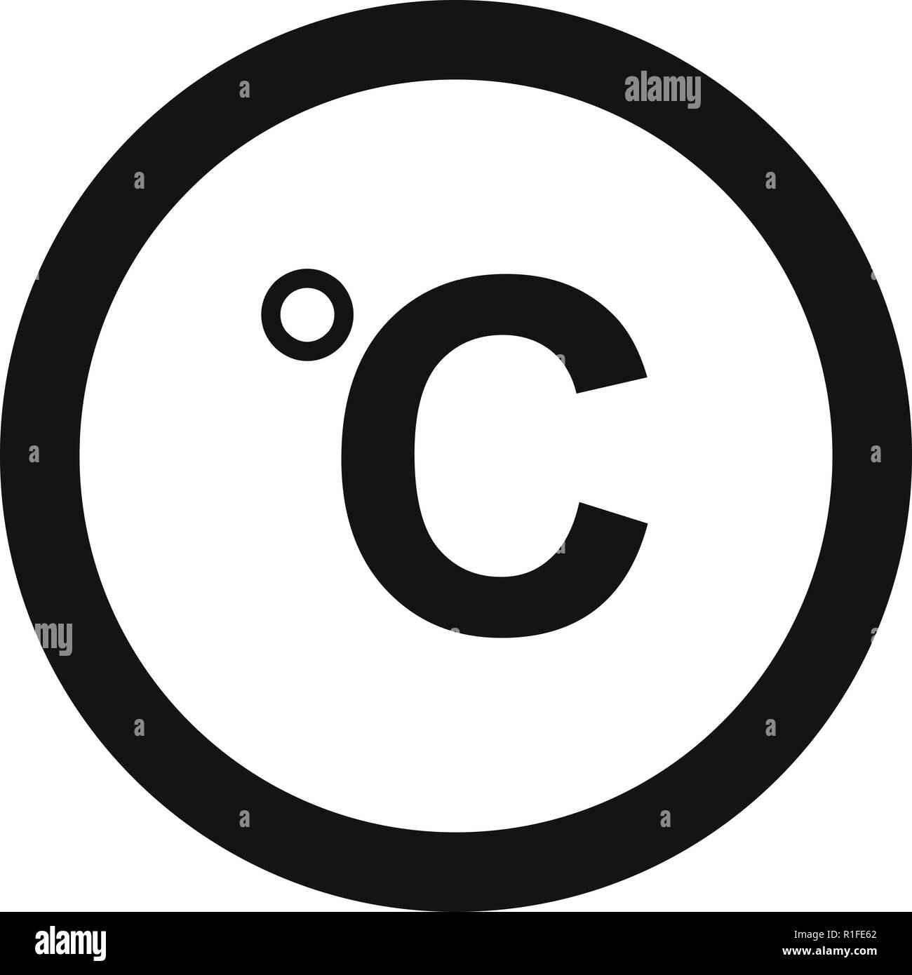 Celsius icon. Simple illustration of celsius vector icon for web Stock ...