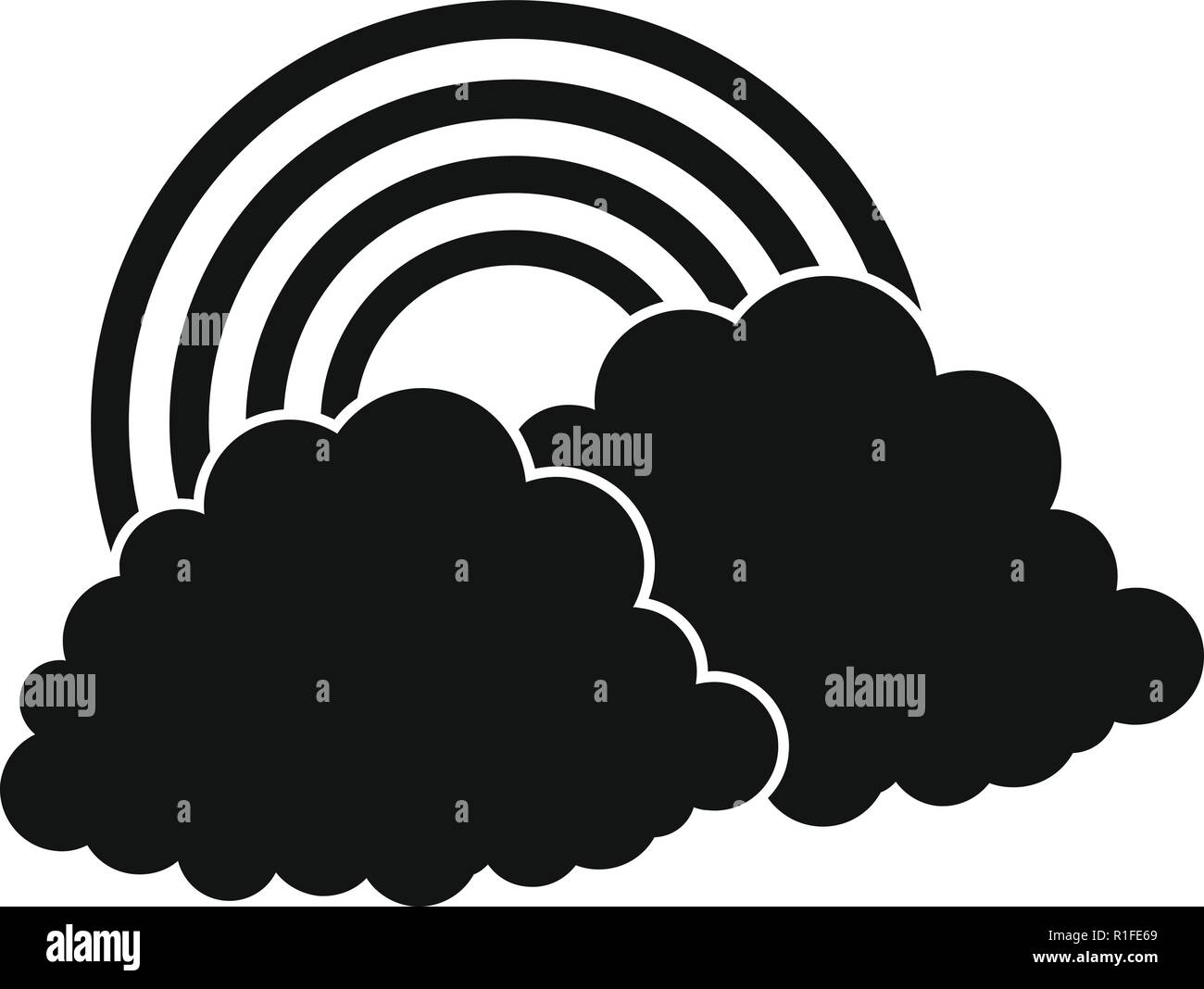 Rainbow icon. Simple illustration of rainbow vector icon for web Stock ...