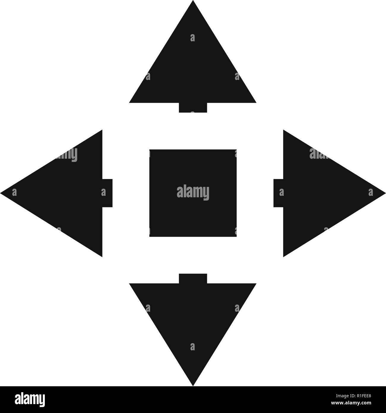 Cursor displacement icon. Simple illustration of cursor displacement ...