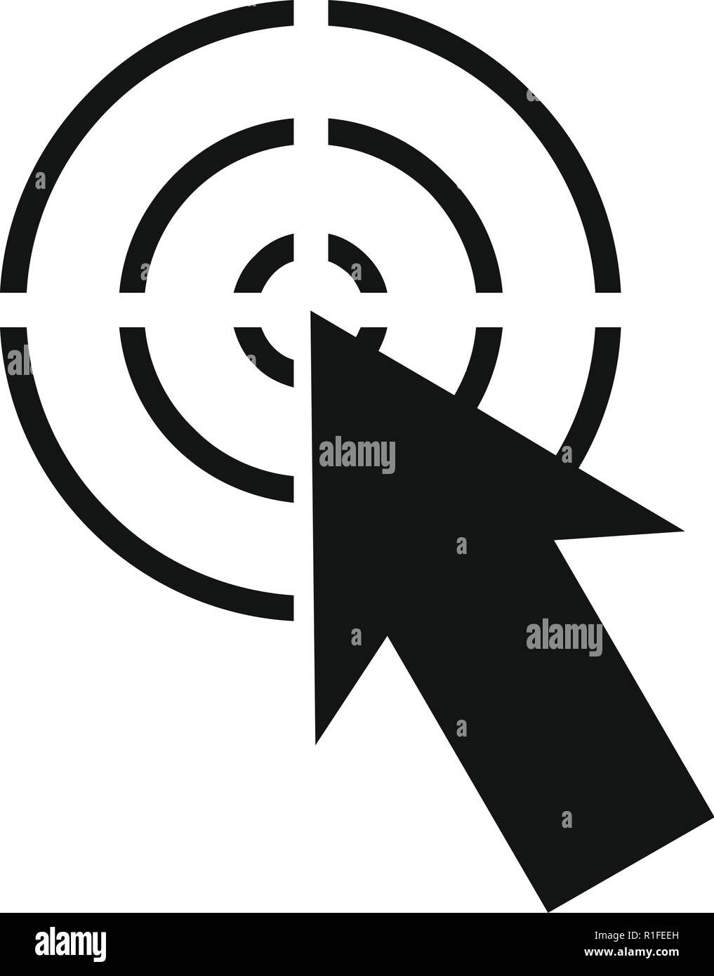 Cursor shape icon. Simple illustration of cursor shape vector icon for ...