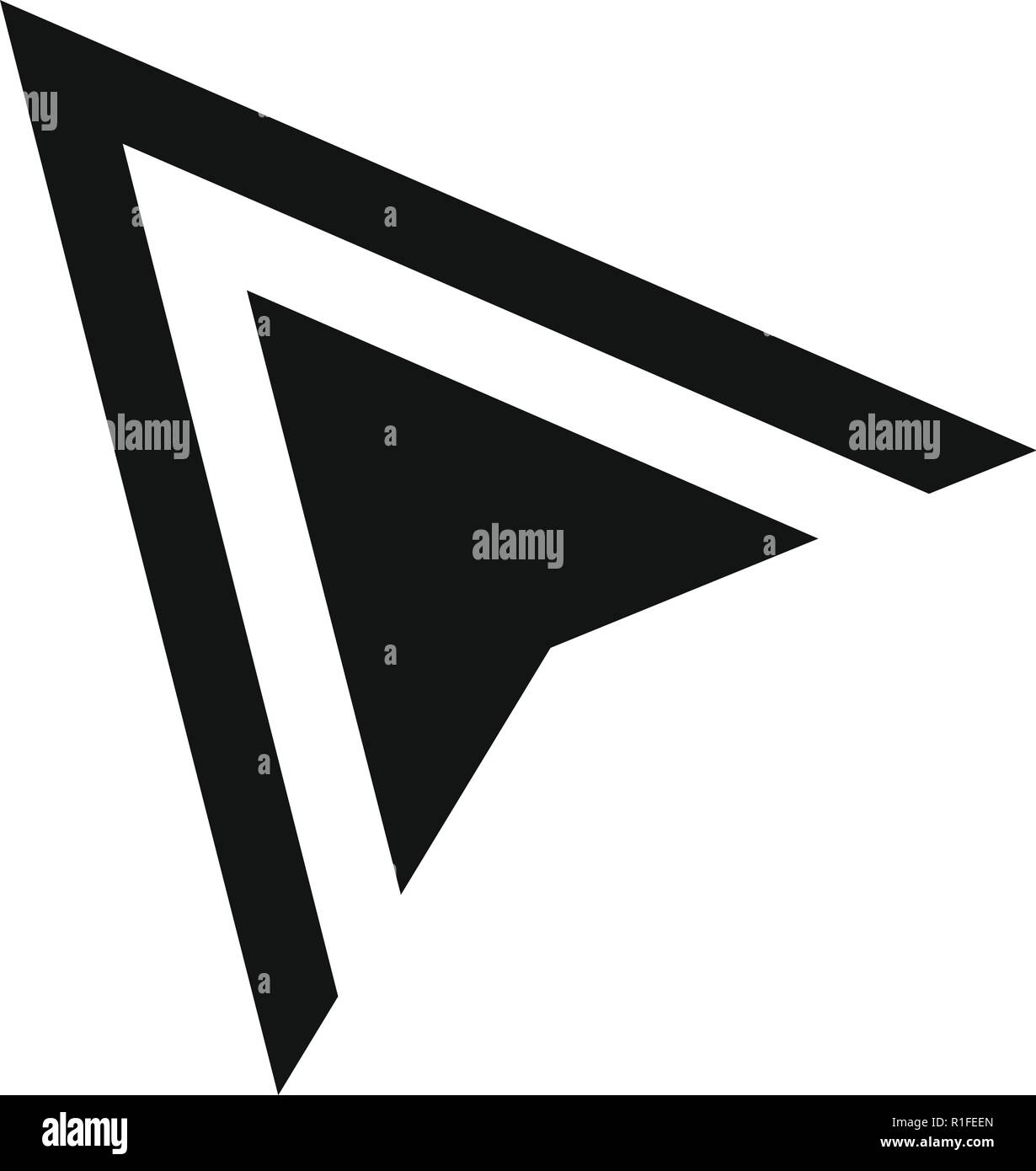 Cursor element icon. Simple illustration of cursor element vector icon ...