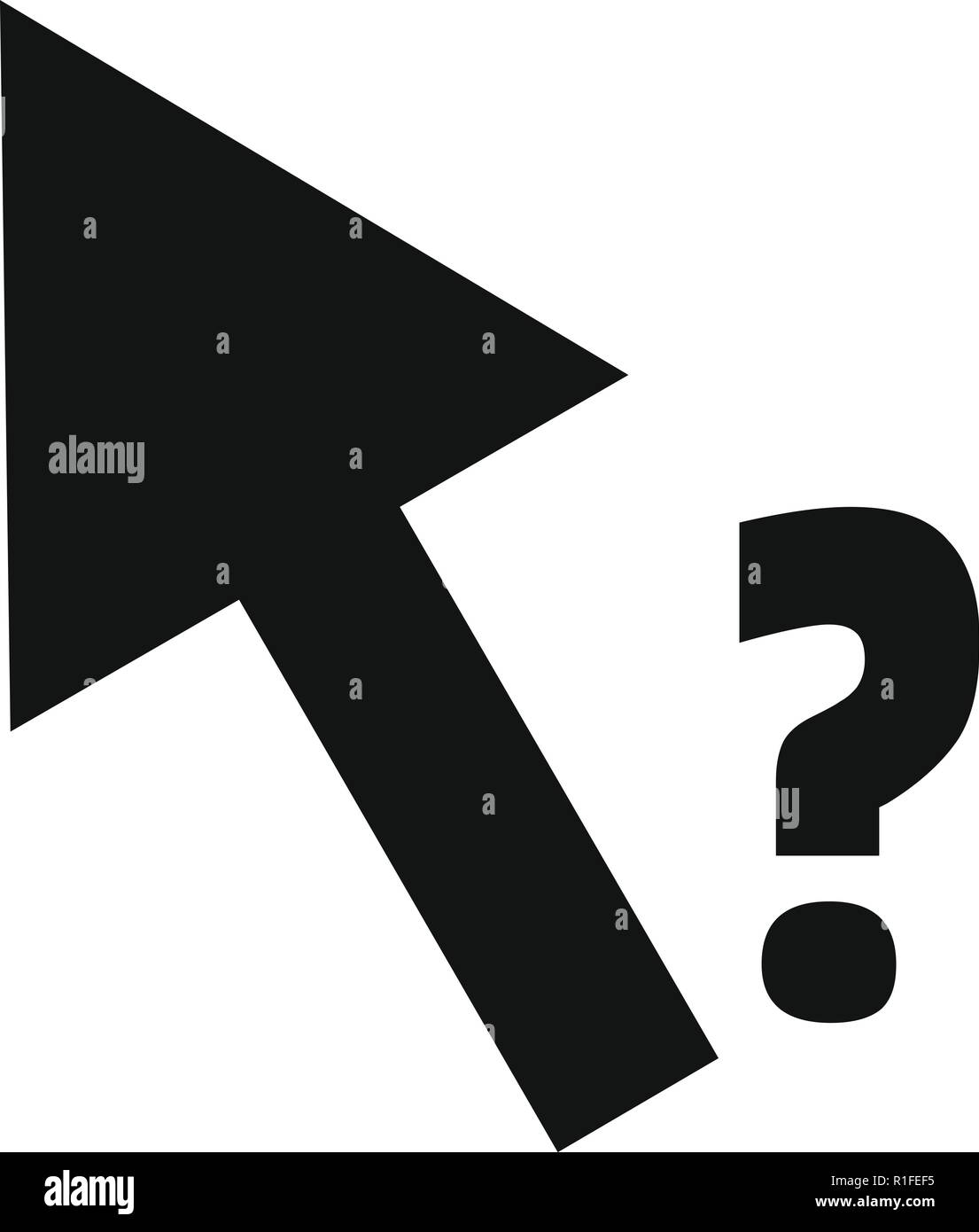 Cursor question icon simple hi-res stock photography and images - Alamy