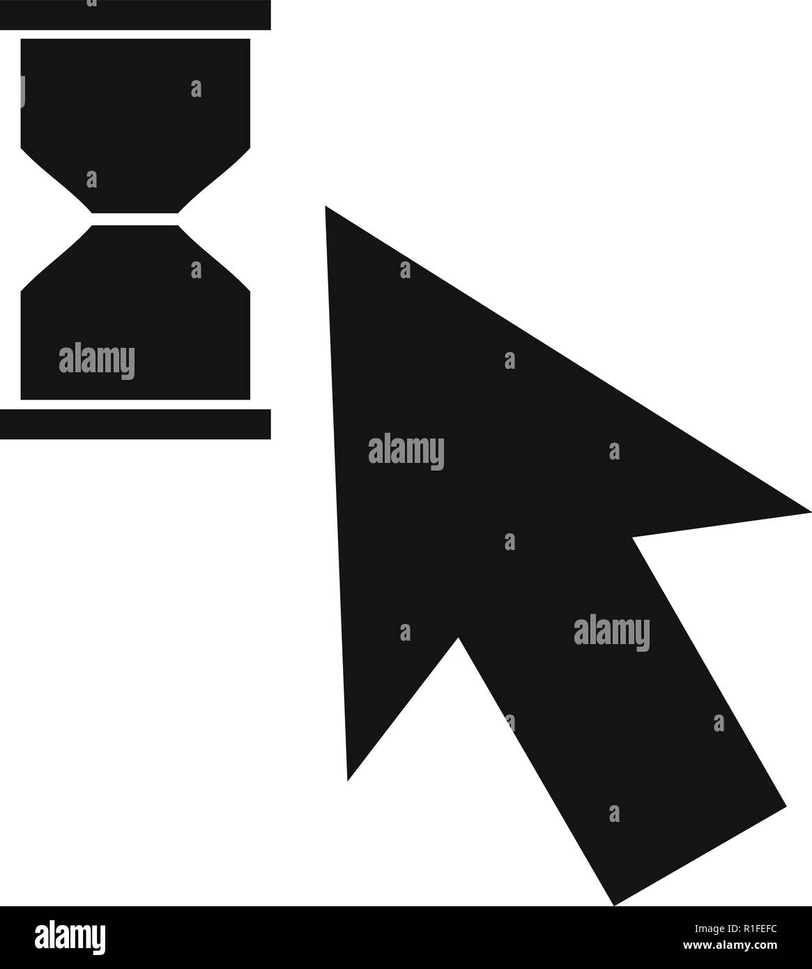 Cursor Wait Icon Simple Illustration Of Cursor Wait Vector Icon For
