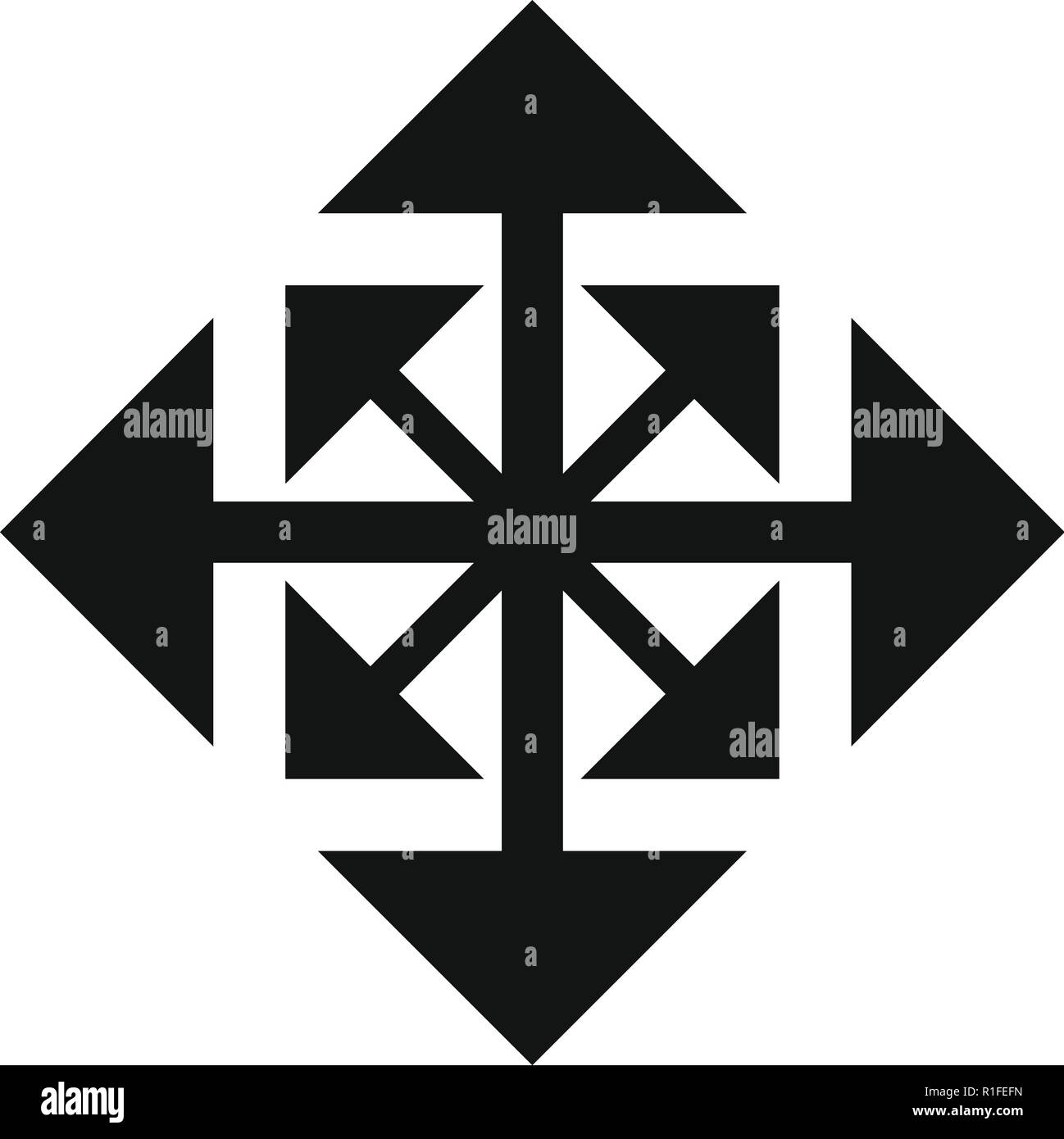 Cursor displacement arrow icon. Simple illustration of cursor ...