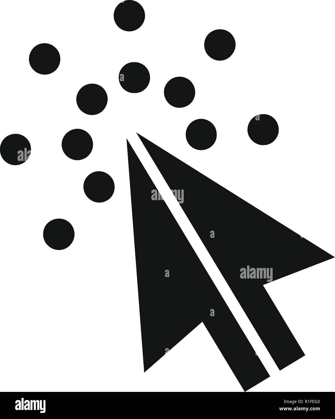 Cursor digital icon. Simple illustration of cursor digital vector icon ...