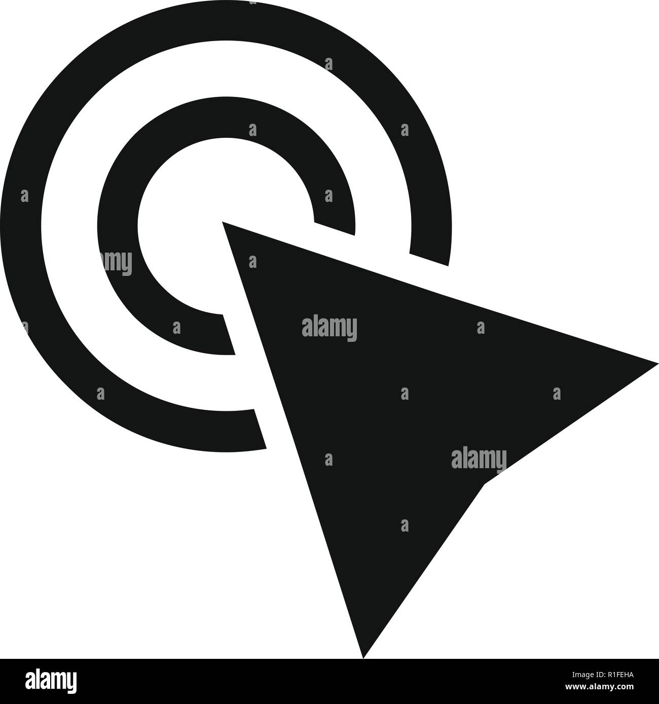 Cursor click element icon. Simple illustration of cursor click element ...