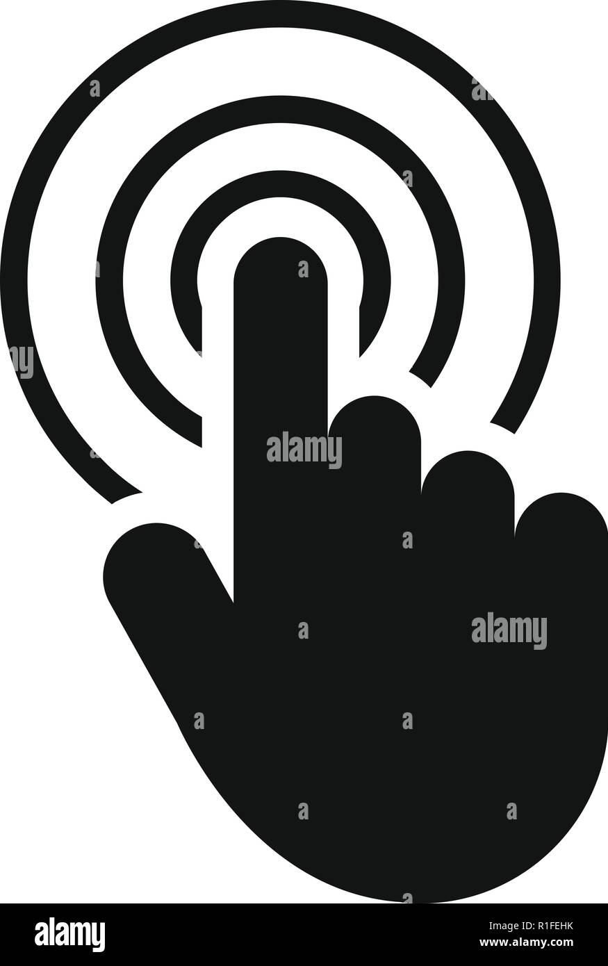 hand cursor web icon. Simple illustration of hand cursor web vector icon for web Stock Vector ...