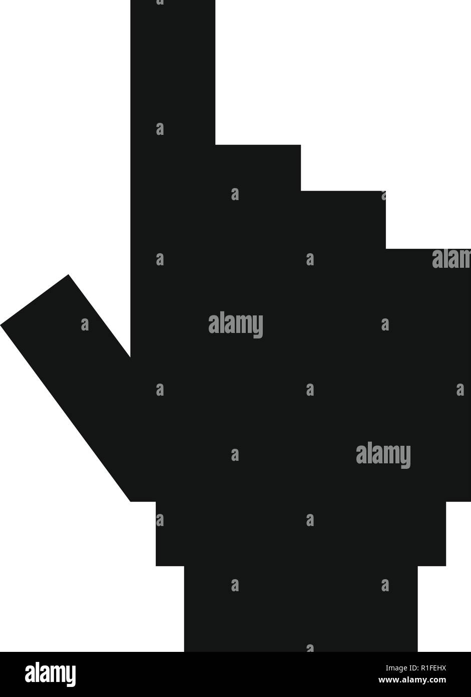 hand cursor pixel icon. Simple illustration of hand cursor pixel vector ...