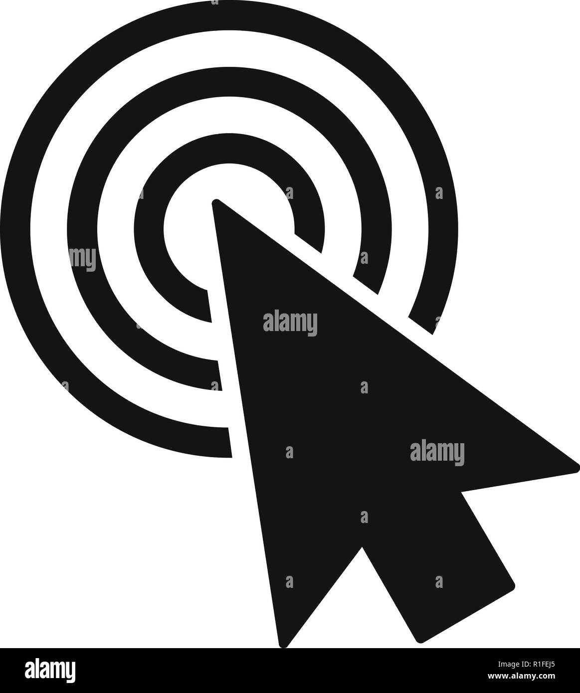 Cursor design element icon. Simple illustration of cursor design ...