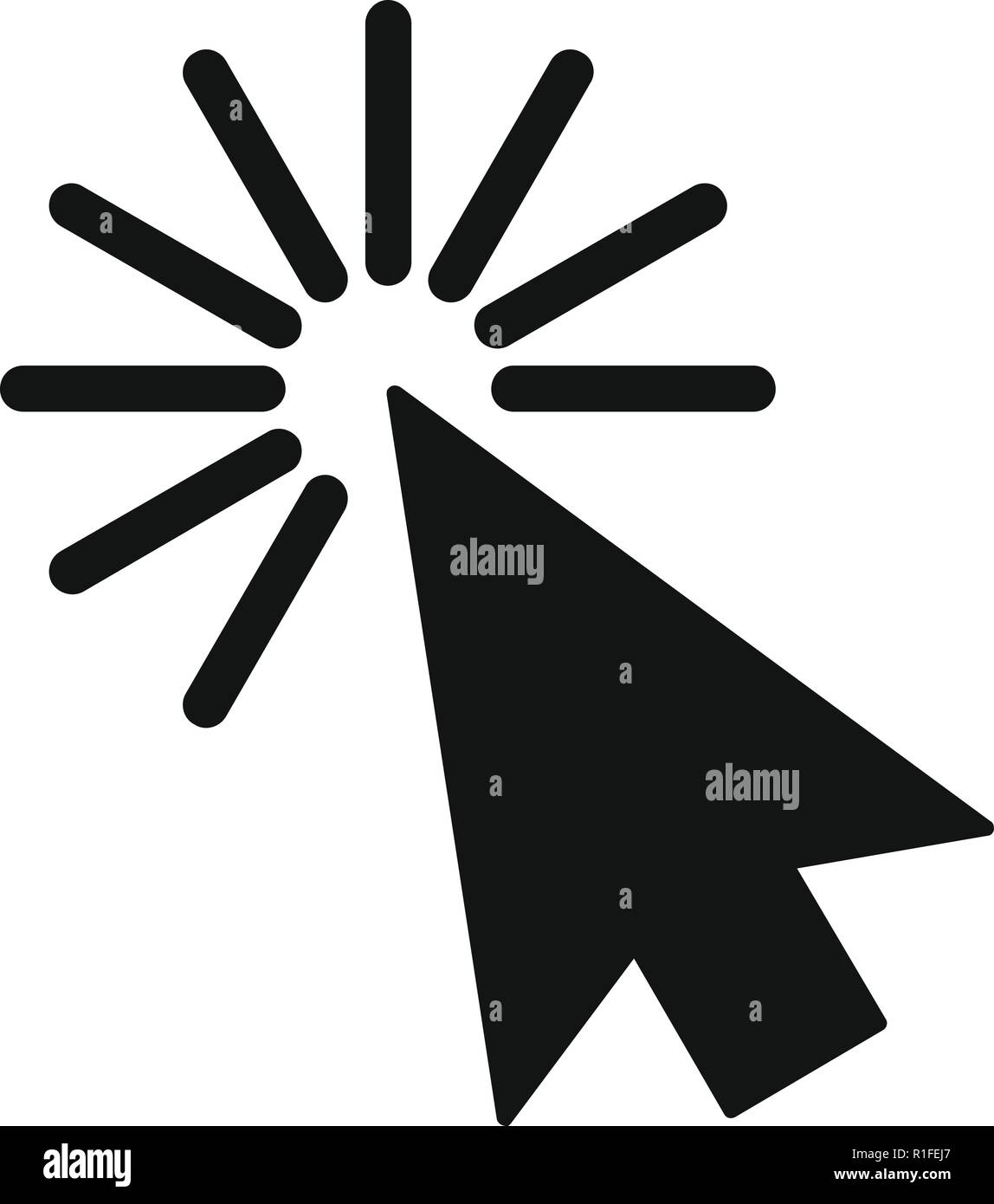 Cursor interface element icon. Simple illustration of cursor interface ...