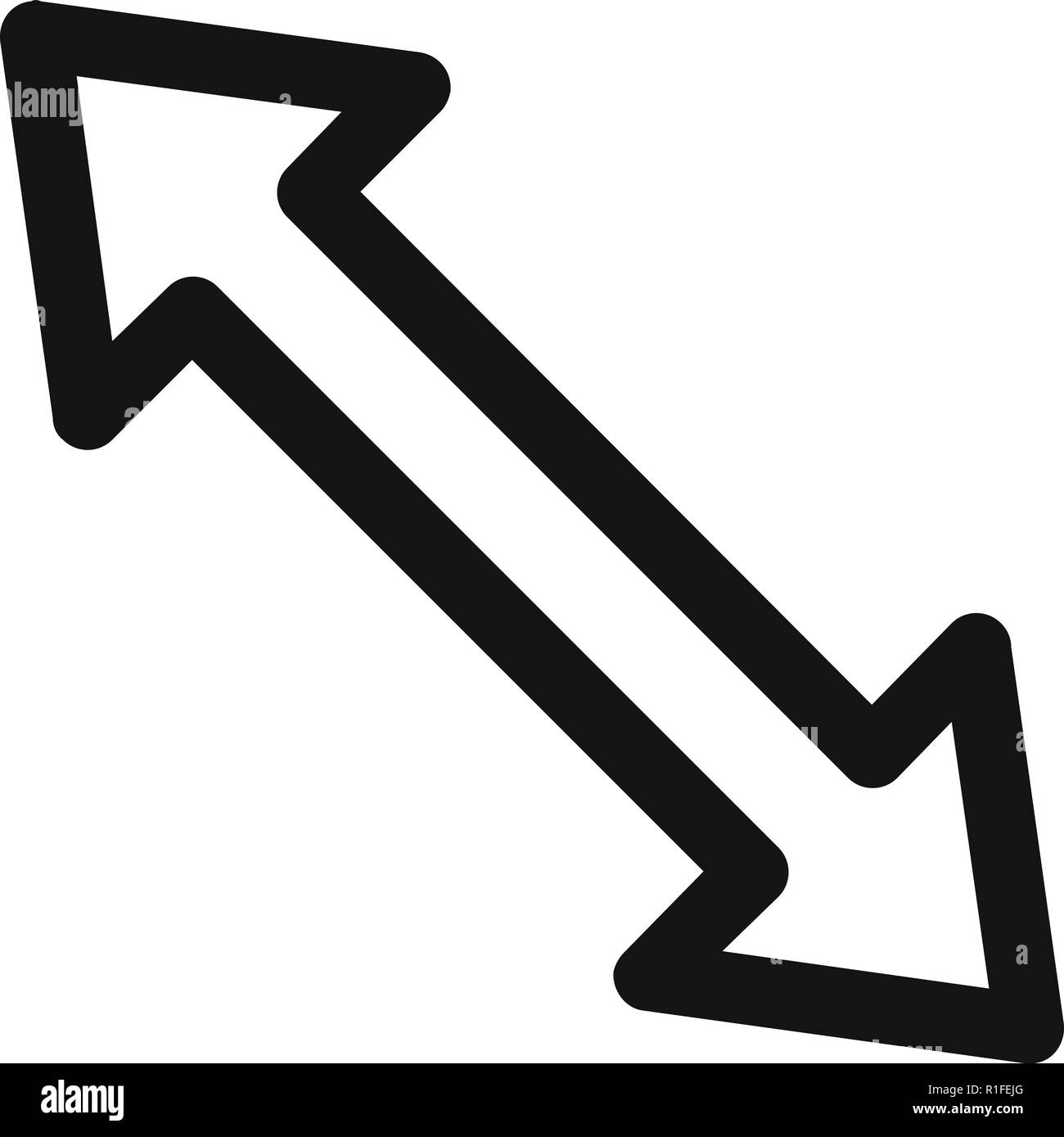 Cursor increase element icon. Simple illustration of cursor increase element vector icon for web ...