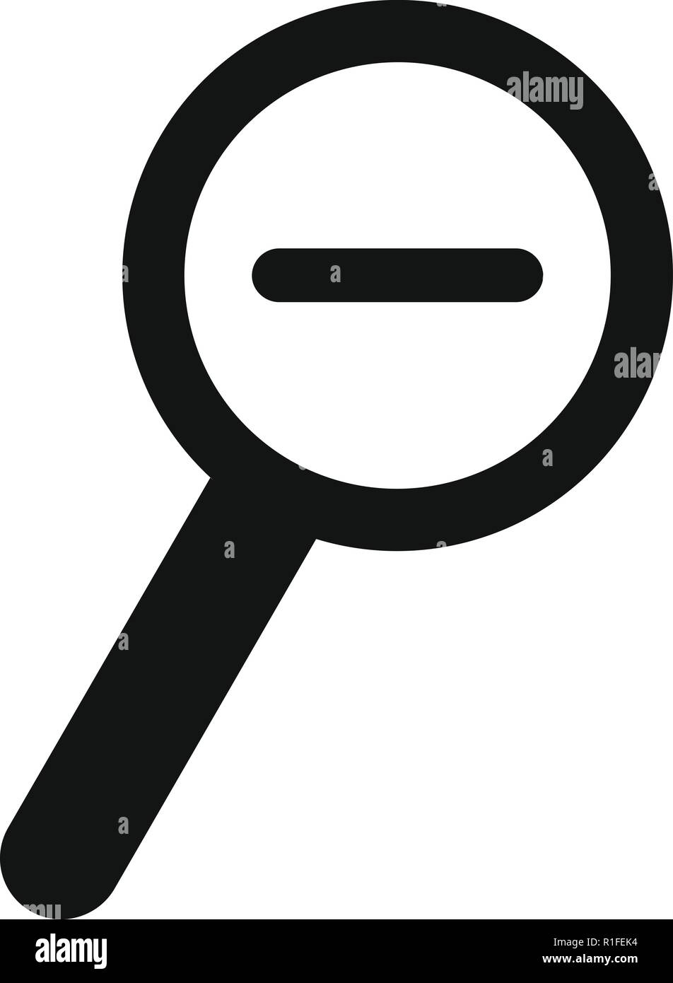 Cursor magnifier minus icon. Simple illustration of cursor magnifier minus vector icon for web ...