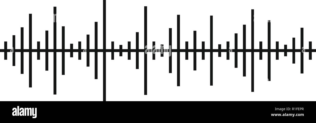 Equalizer effect icon. Simple illustration of equalizer effect vector ...