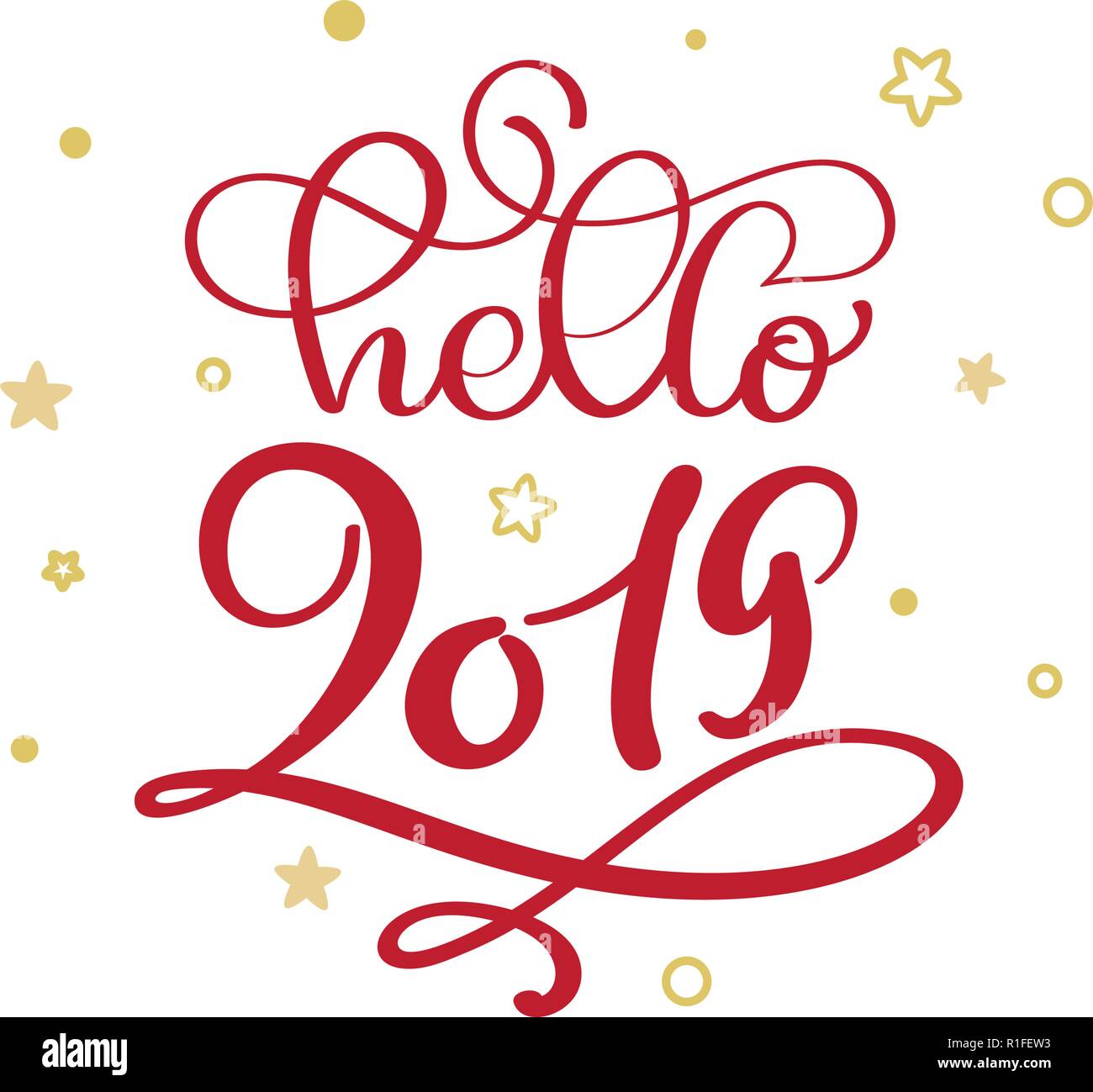 Hello 2019 Stock Vector Images - Alamy