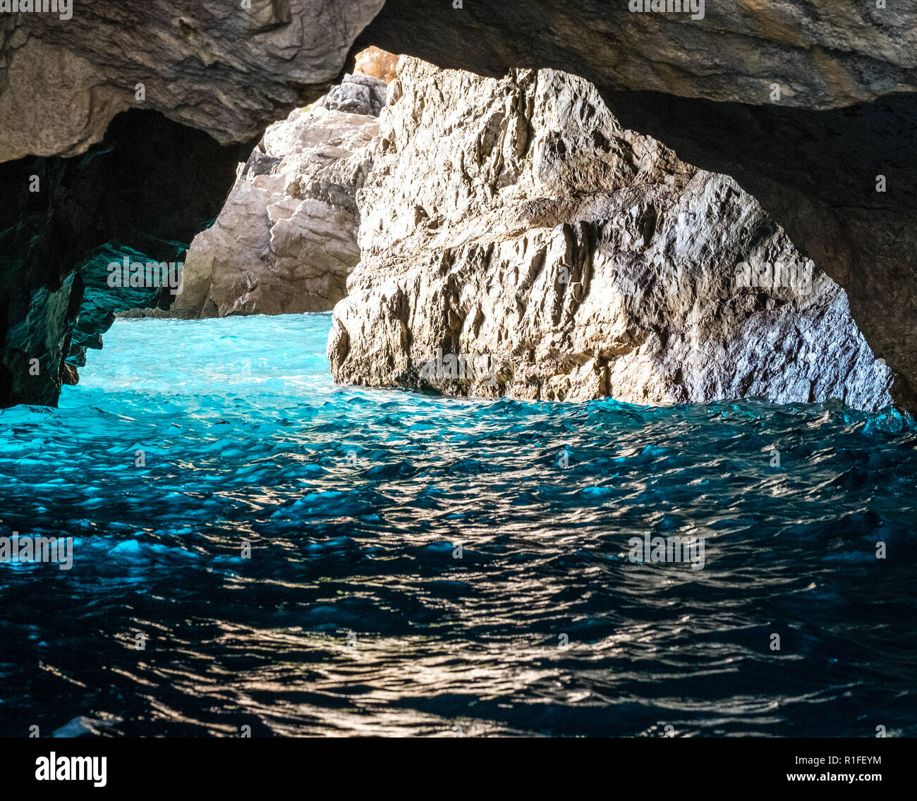 The Green Grotto (also known as The Emerald Grotto), Grotta Verde, on ...