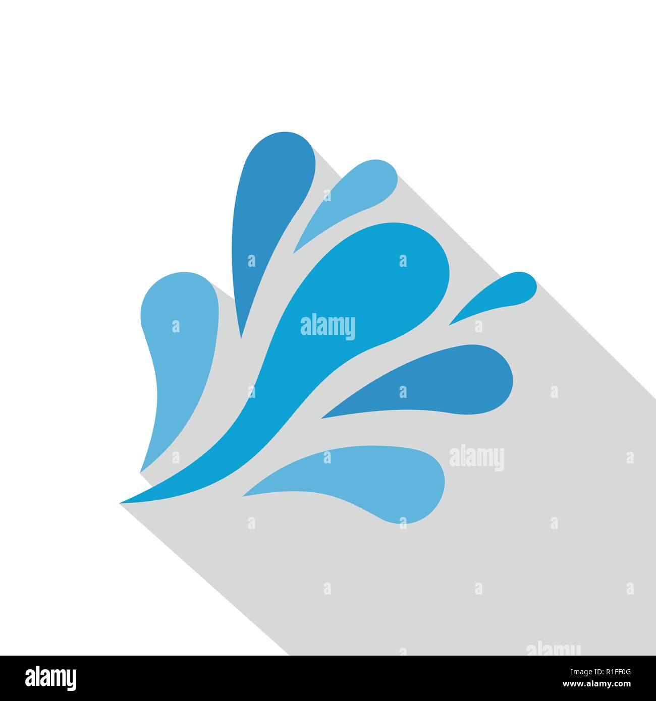 Wave splash icon. Flat illustration of wave splash vector icon for web ...